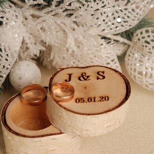 Wooden Ring Box. Ring Box Wood. Rustic Ring Bearer. Wedding Rings ...