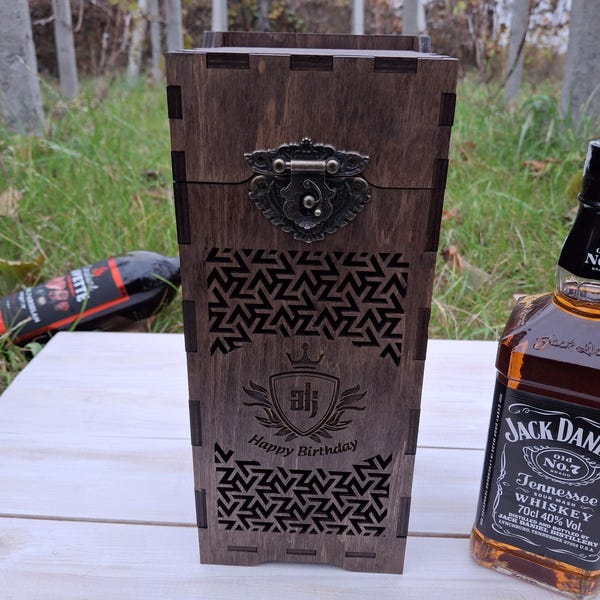 Wooden Whiskey Box - Etsy
