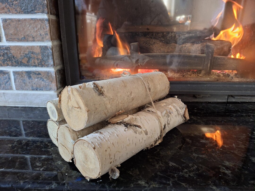 Birch Logs Fireplace Decor Wood Sticks Decor for Fireplace Home Decor ...