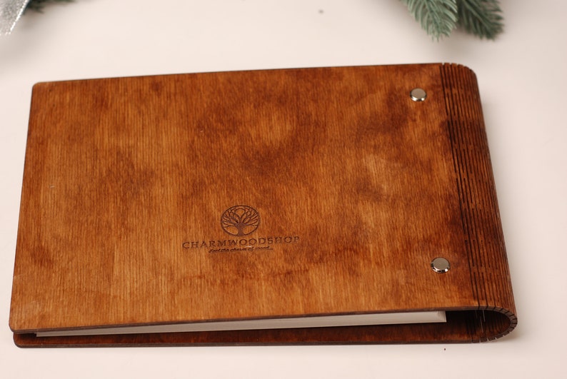 Engraved Book Country Guest Book Custom Engraved Book Wood | Etsy