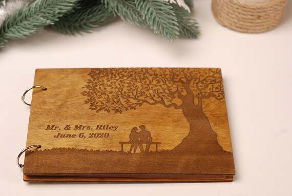 Wood Album Rustic Photo Album Engrave Photoalbum Wooden Photo | Etsy