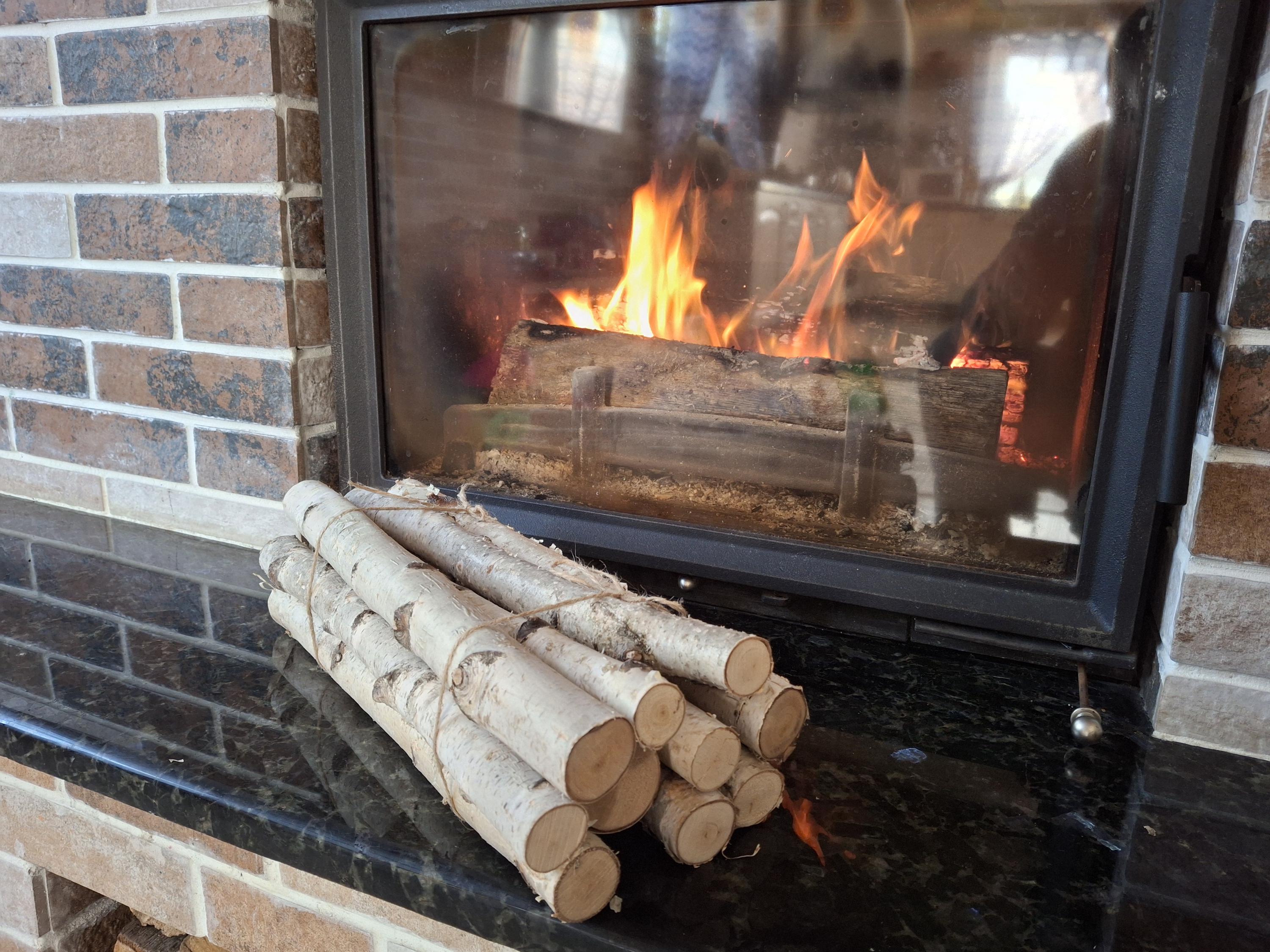 10 Birch Sticks Decor for Fireplace Wood Sticks Birch Tree Craft Birch ...