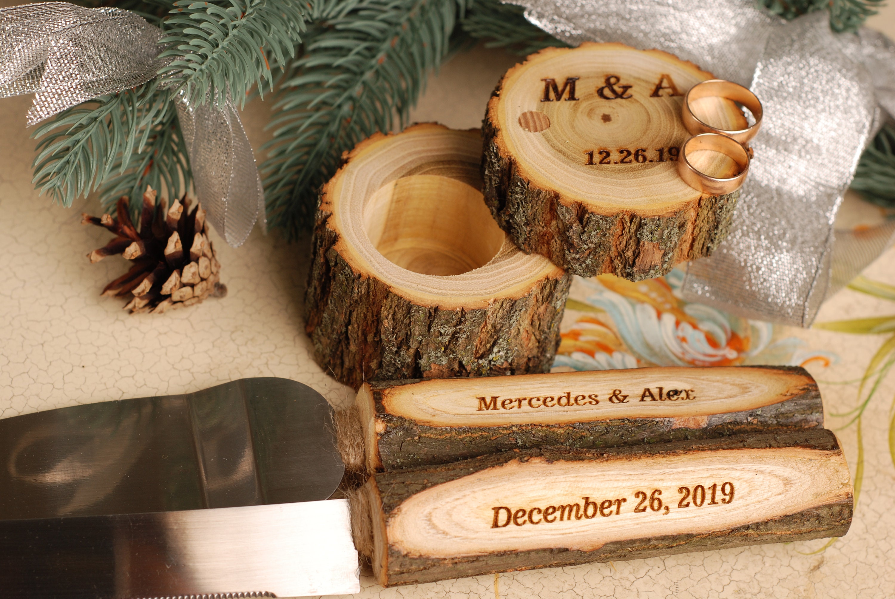 Wood Rings Box Rustic Wedding Box Rustic Ring Box Ring Bearer | Etsy