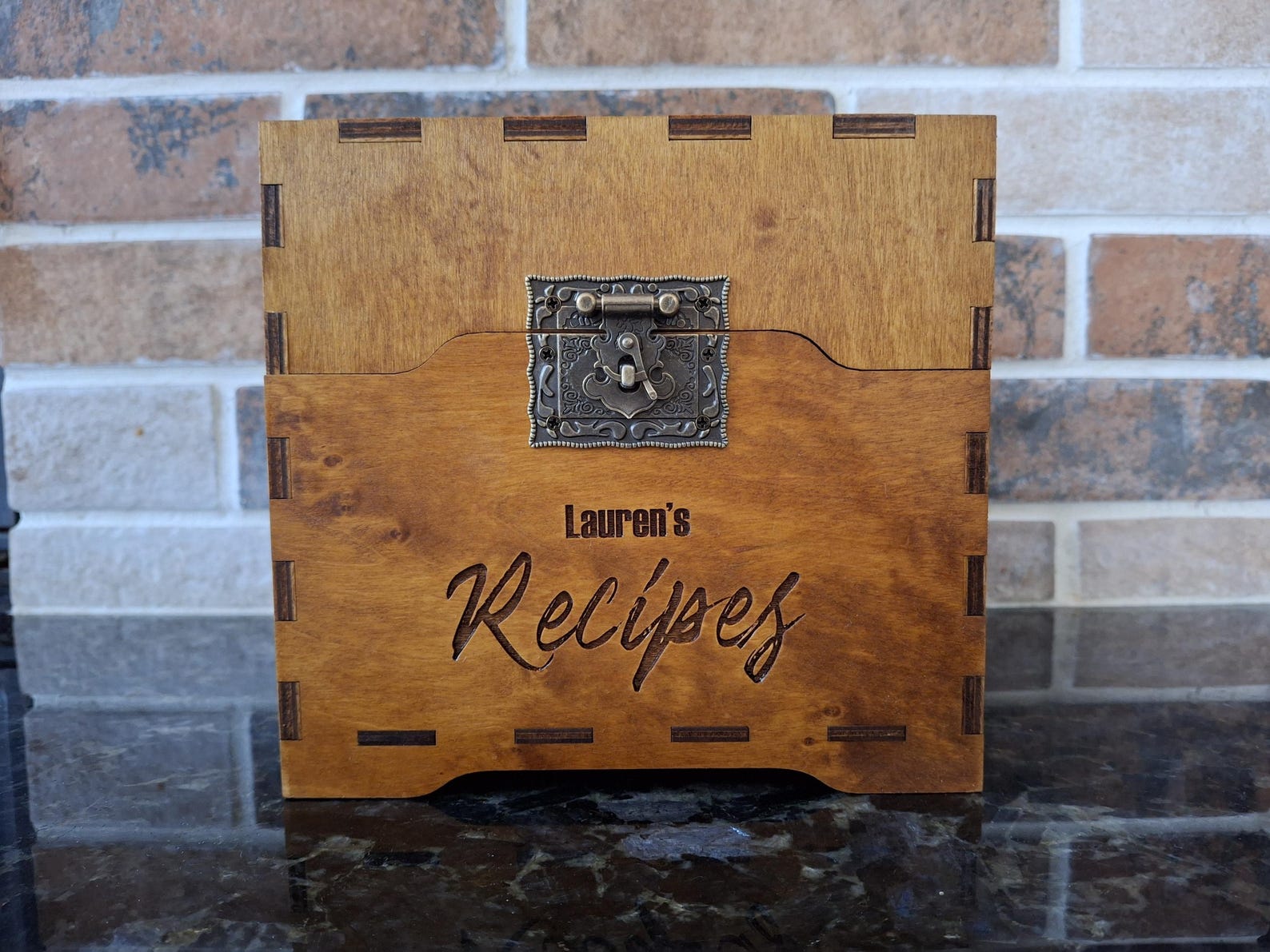 Box for Recipes Wood Recipe Box Recipe Card Box Recipe Box Recipe ...