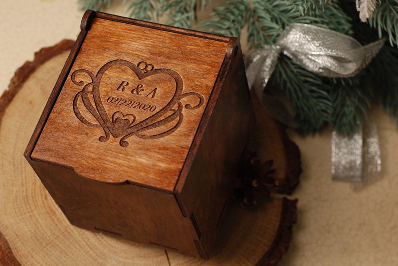 Wood Rings Box Rustic Wedding Box Rustic Ring Box Ring Bearer - Etsy