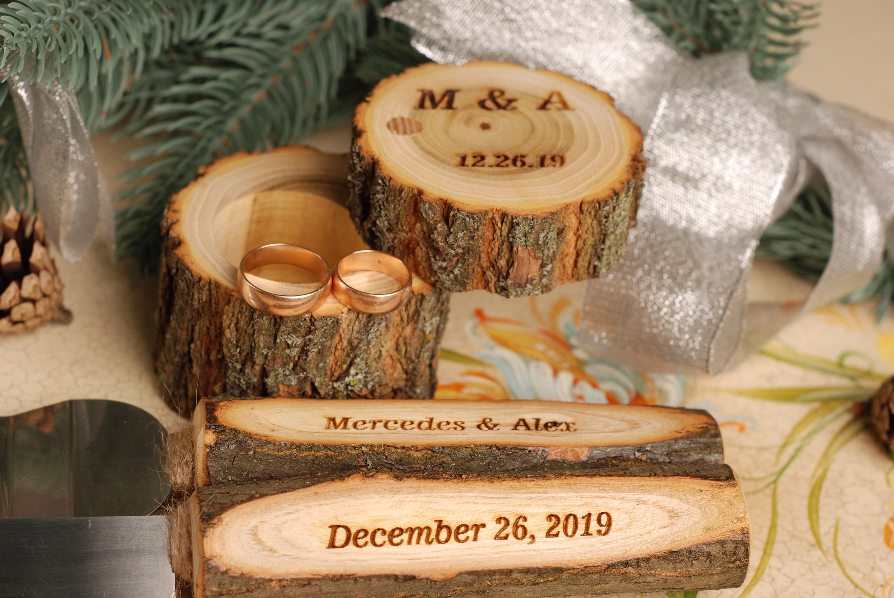 Rustic Wedding Ring Box Engraving Ring Box Wood Rings Box Rustic ...