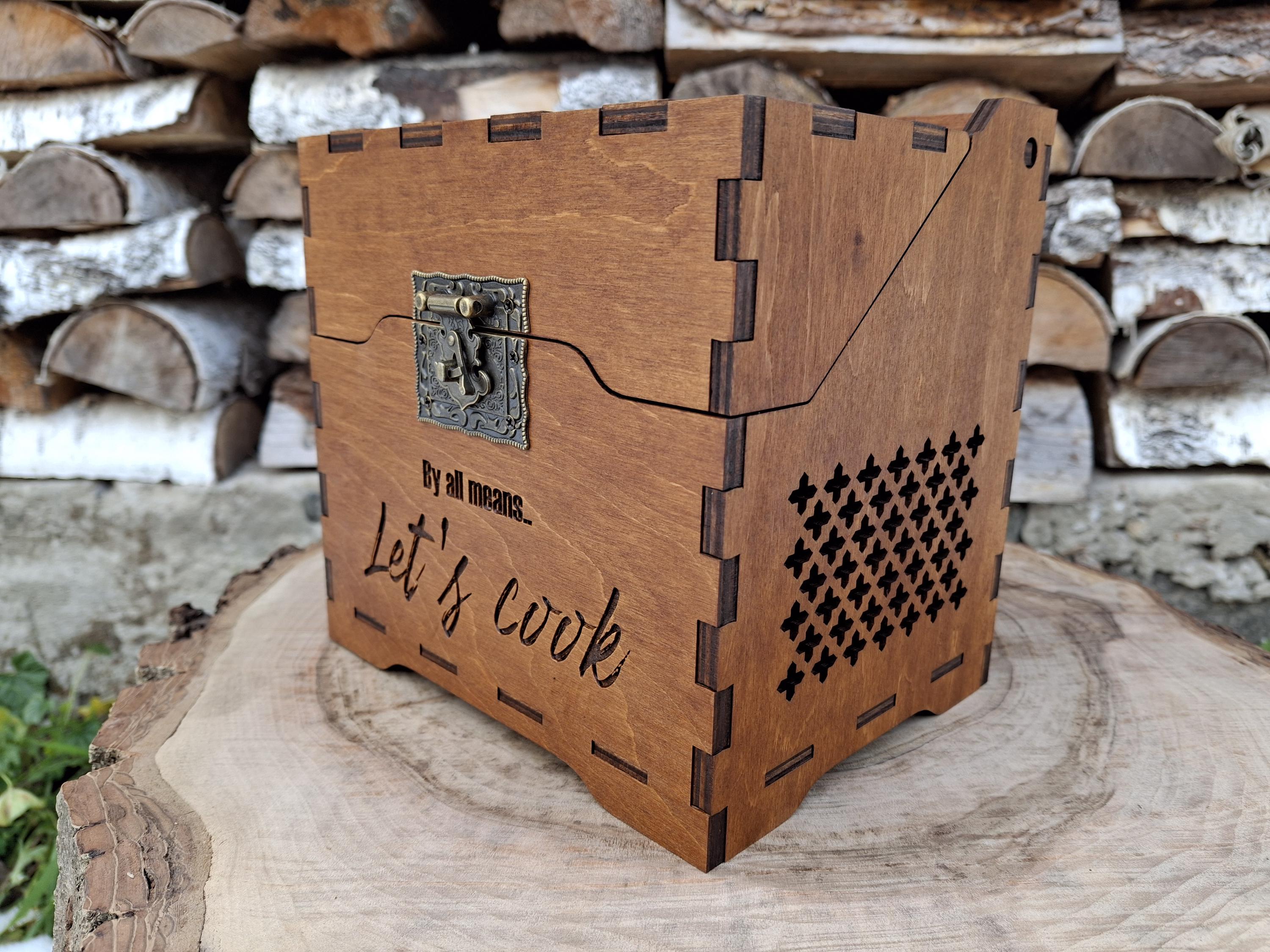 Box for Recipes Wood Recipe Box Recipe Card Box Recipe Box Recipe ...
