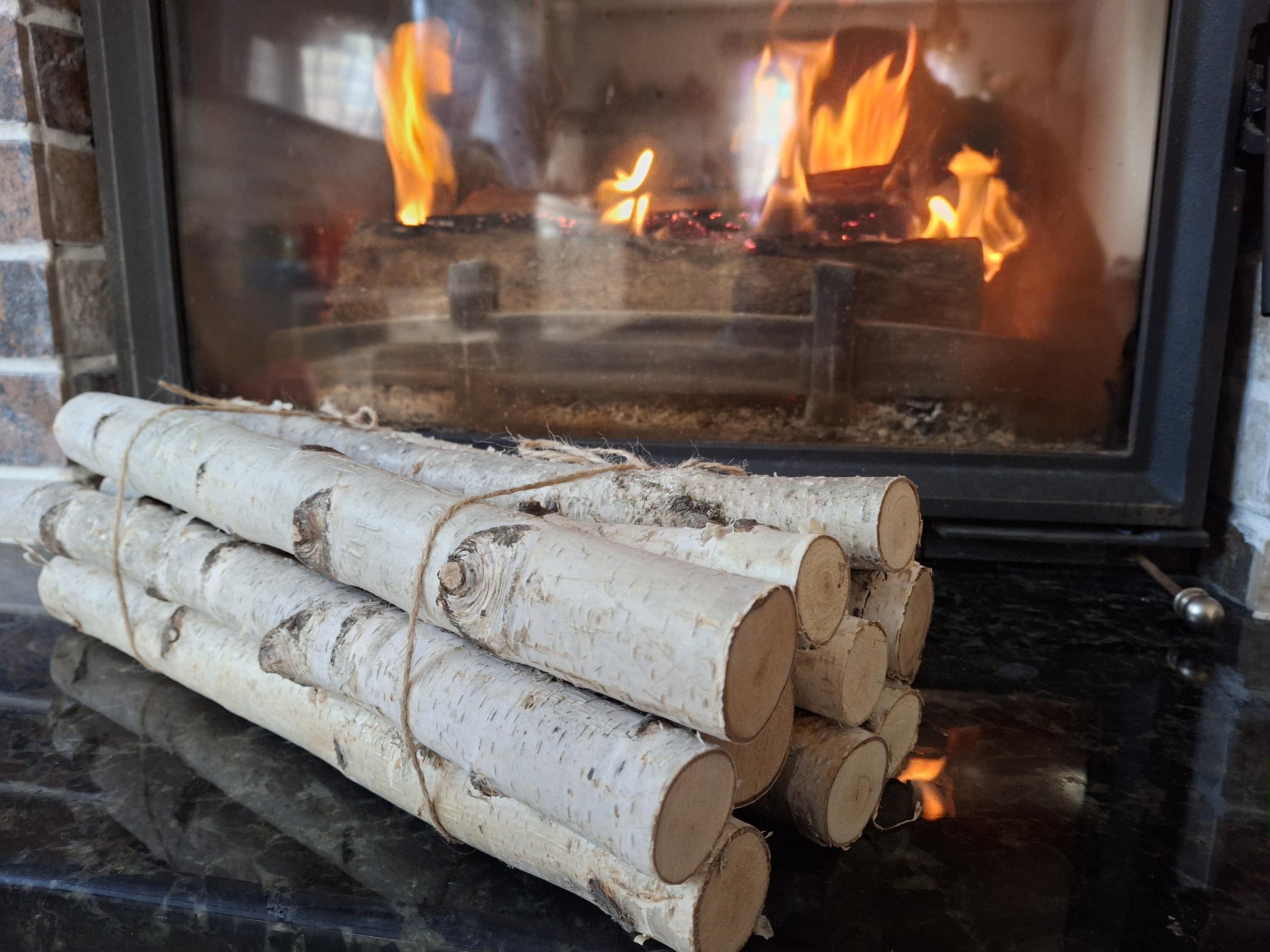 10 Birch Sticks Decor for Fireplace Wood Sticks Birch Tree Craft Birch ...