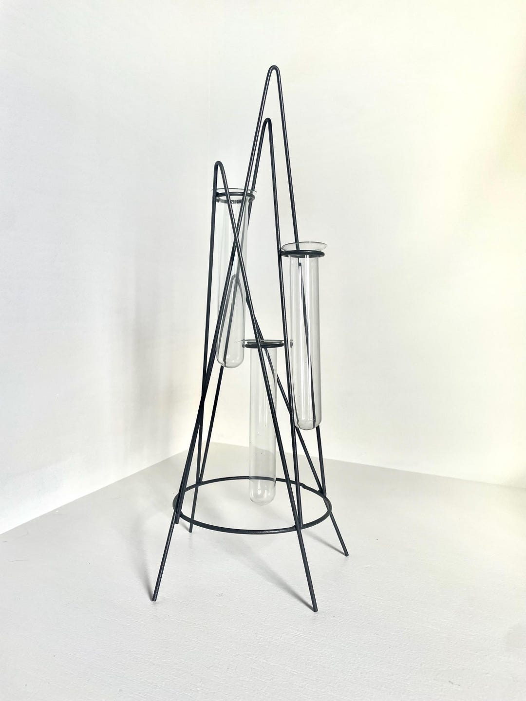 Geometric Mid Century Metal Propagation Station With Glass Tubes - Etsy