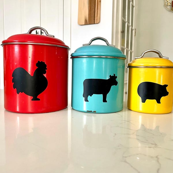 Rooster Canister Set - Etsy