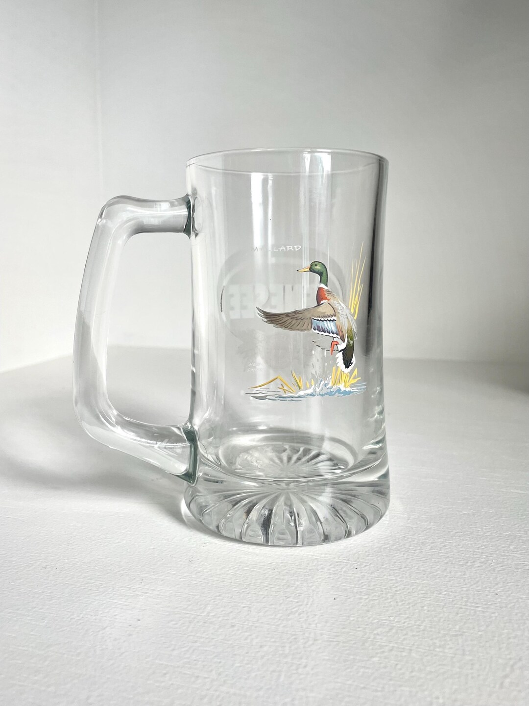 Vintage Mallard Genesee Glass Beer Mug by Ned Smith - Etsy