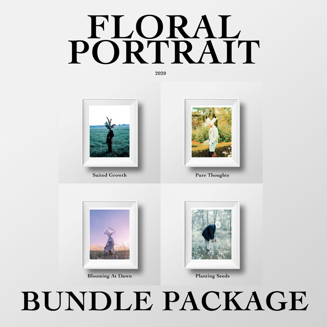 LIMITED EDITION: Floral Portrait Bundle Package | Set of 4 Prints | 8 ...