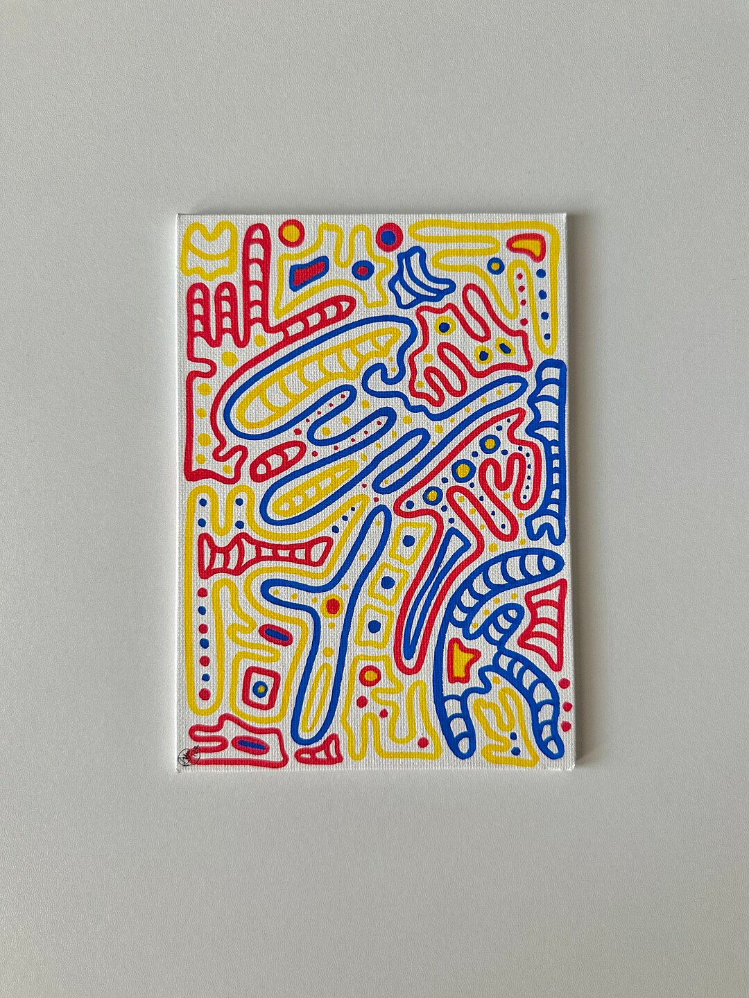 Micro Doodle | Hand Drawn Abstract Doodle Art | 5x7in Posca Painting on ...