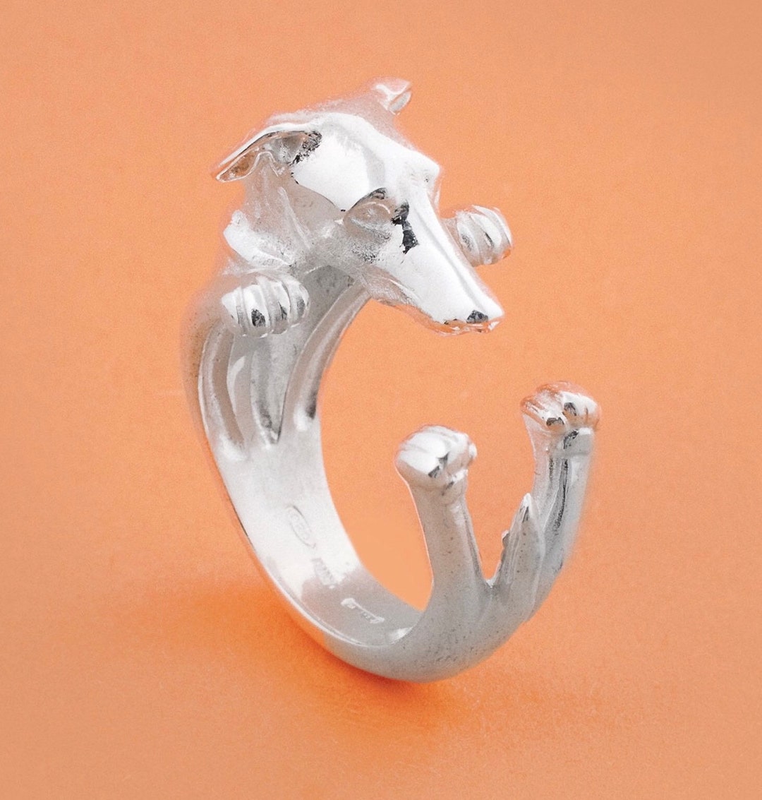 Greyhound Ring 925 Silver, 18 Kt Bronze, Handmade in Italy - Etsy