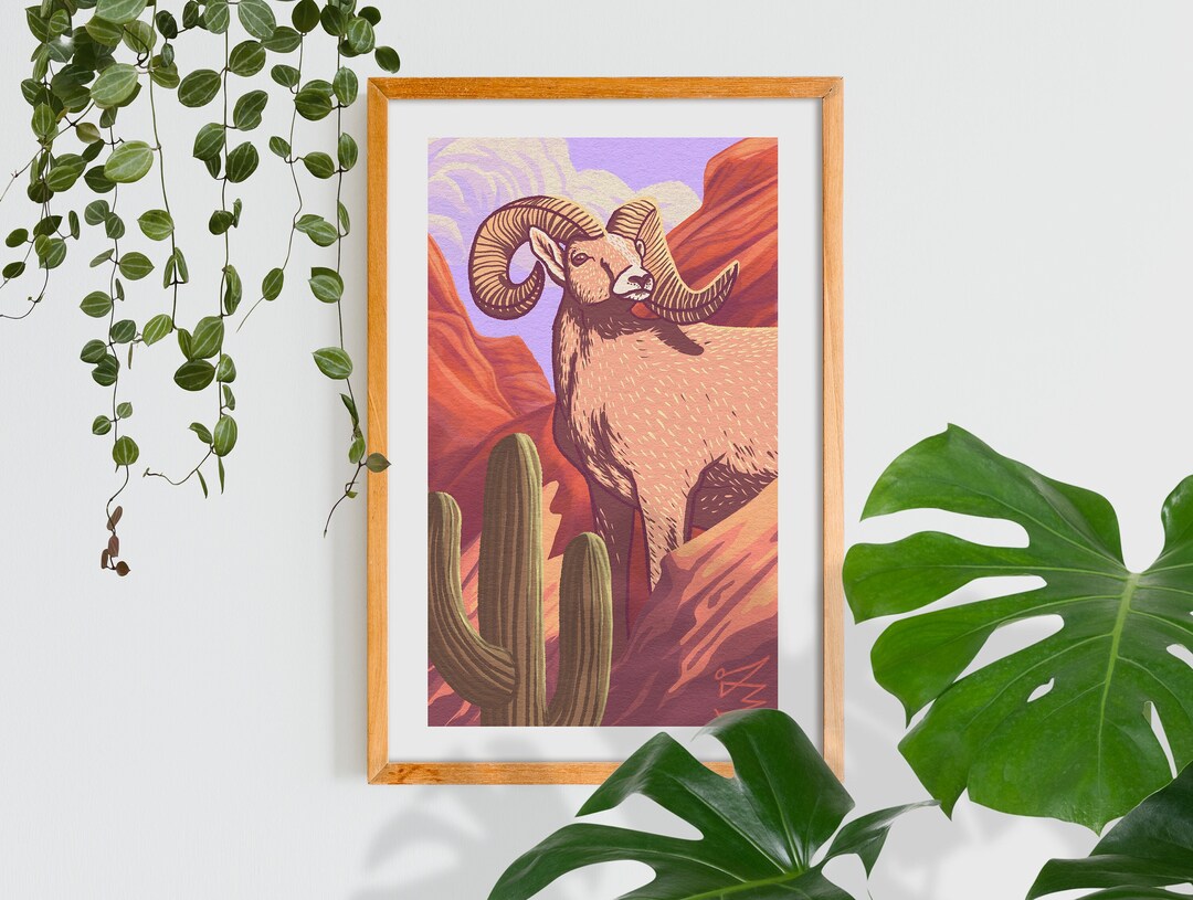 Ram Print | "the Emperor" Digital Illustration - Etsy