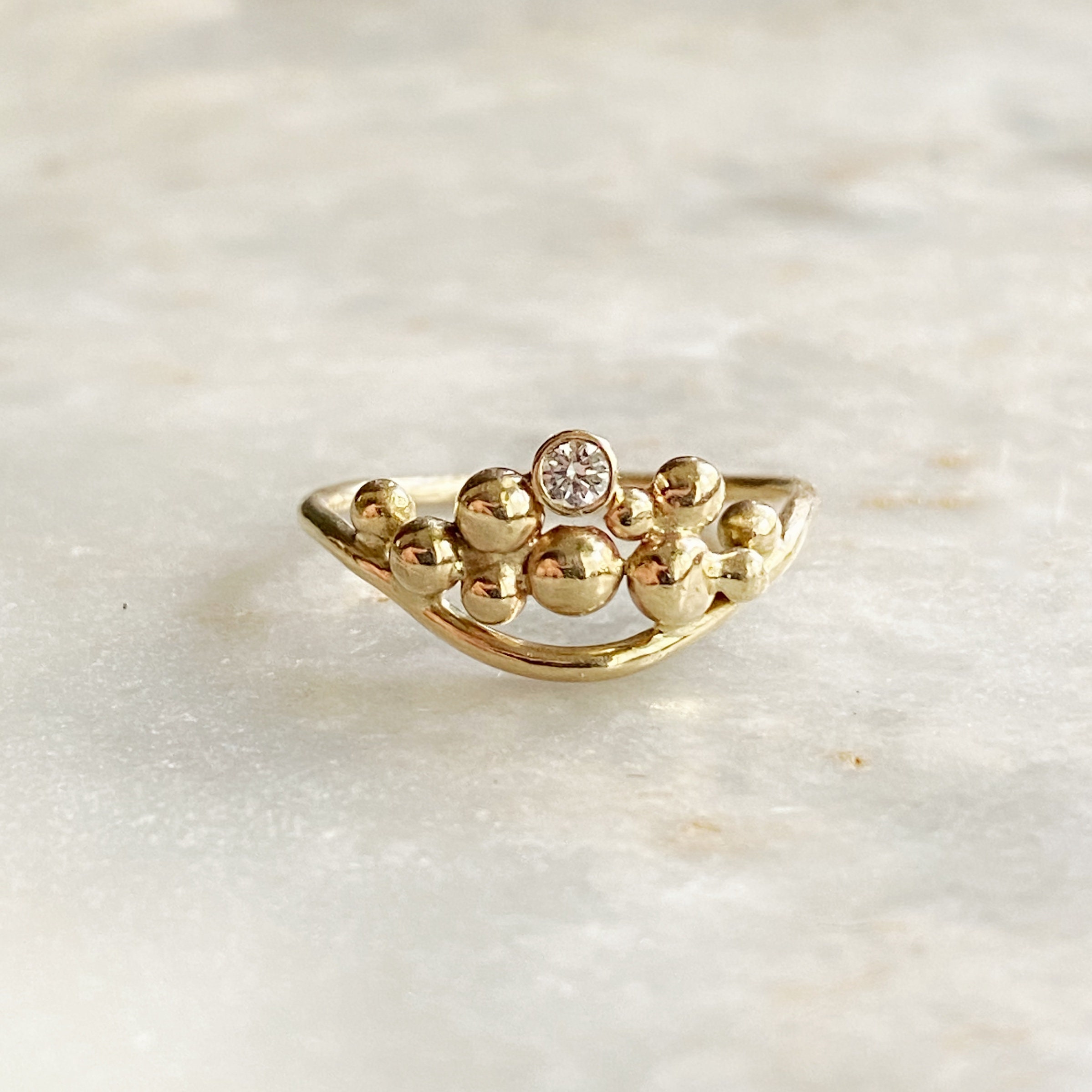 Mimosa Diamond Ring 14k Gold - Etsy
