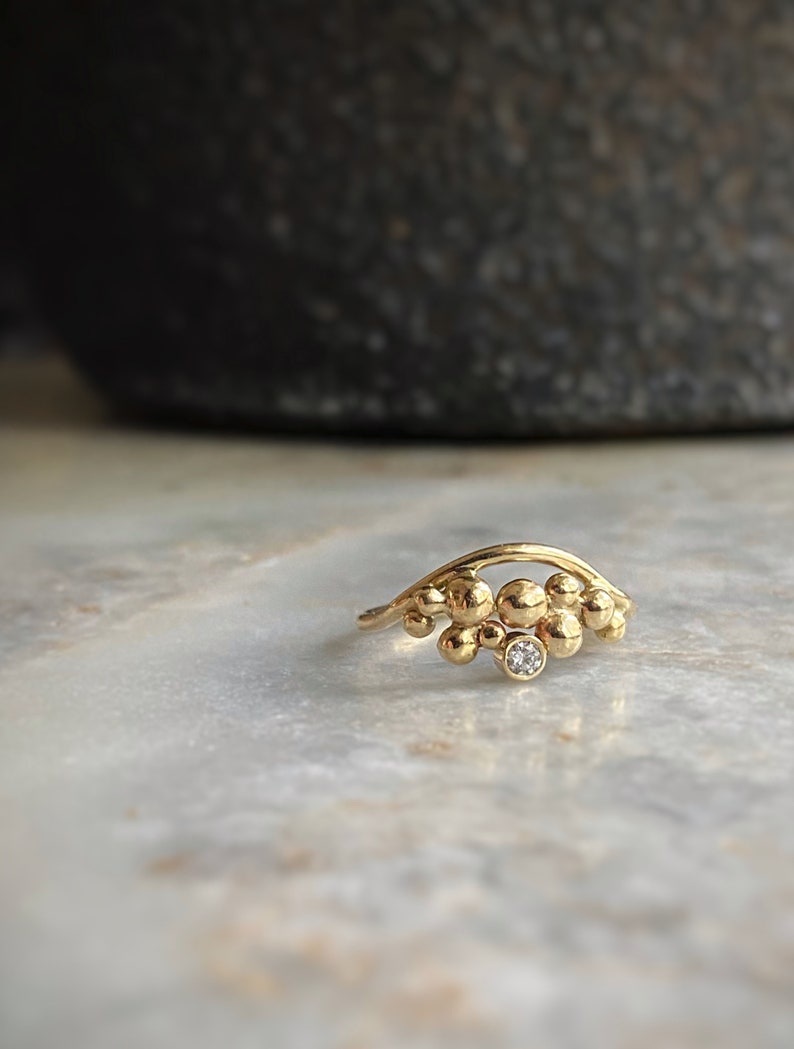 Mimosa Diamond Ring 14k Gold - Etsy