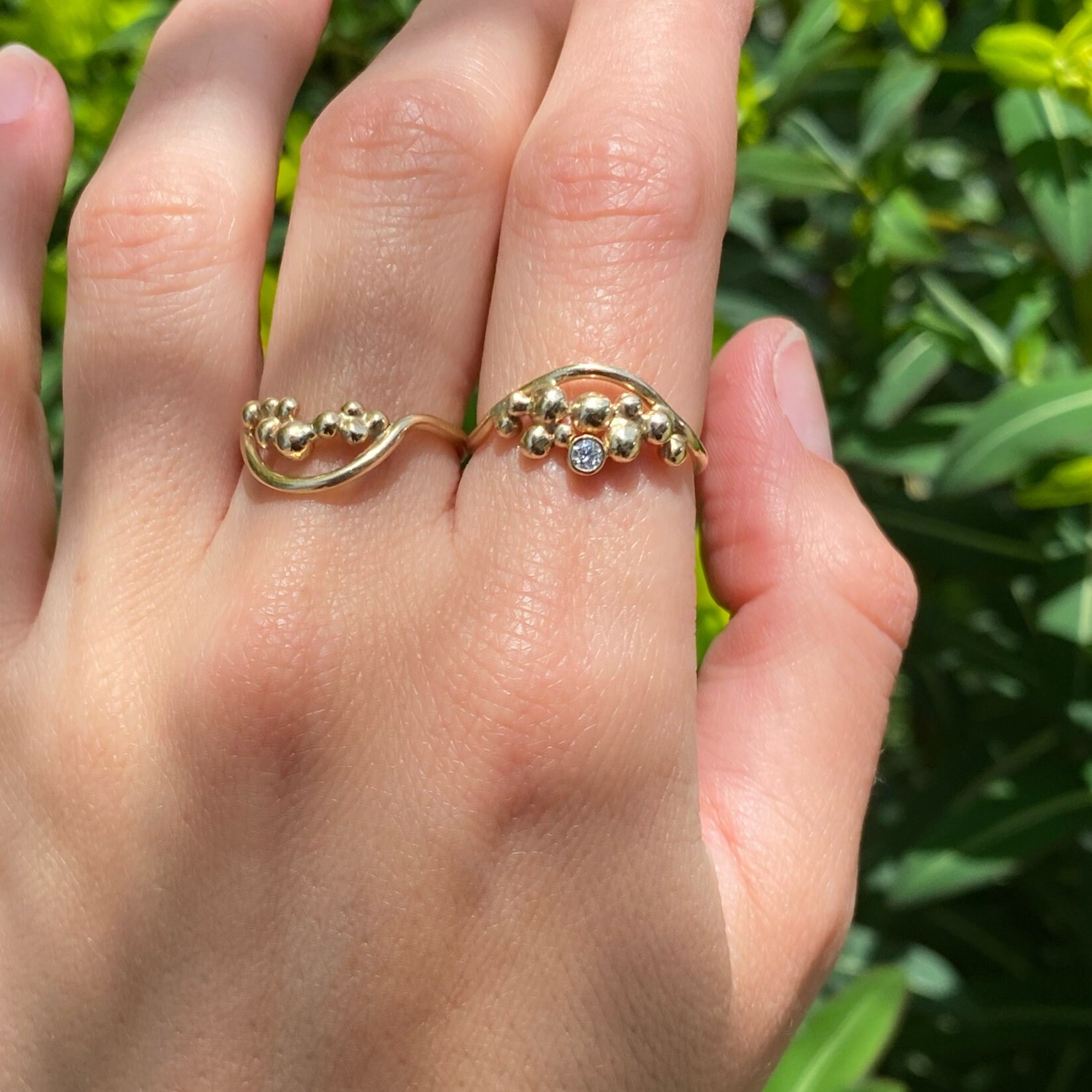 Mimosa Diamond Ring 14k Gold - Etsy