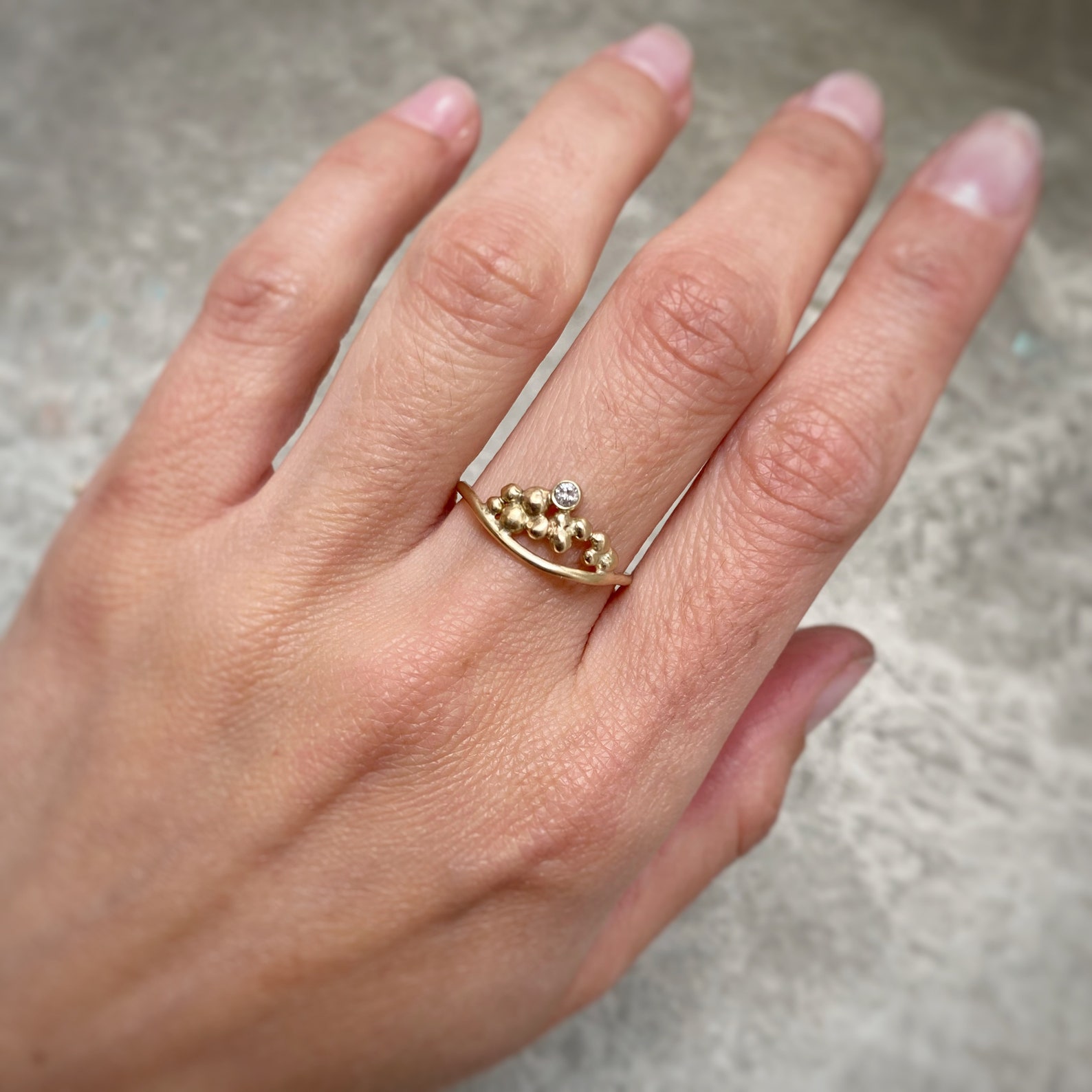 Mimosa Diamond Ring 14k Gold - Etsy