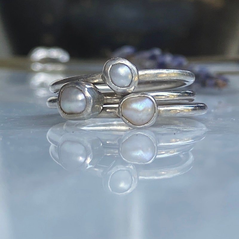 Tiny Pearl Ring - Etsy