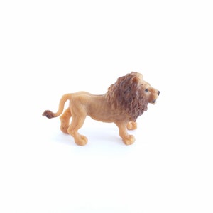 Tiny Lion Figurine - Soft Plastic Animal for Fairy Garden, Diorama, or ...