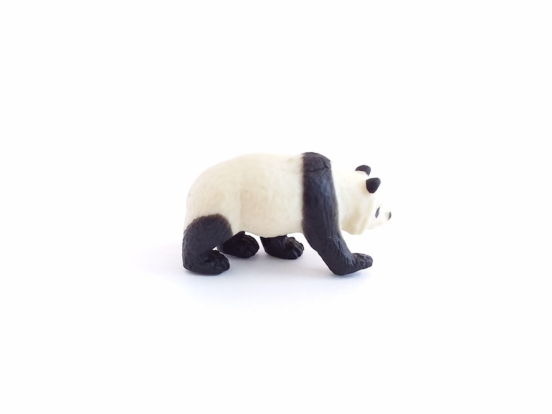 Tiny Panda Figurine - Soft Plastic Bear for Fairy Garden, Diorama, or ...