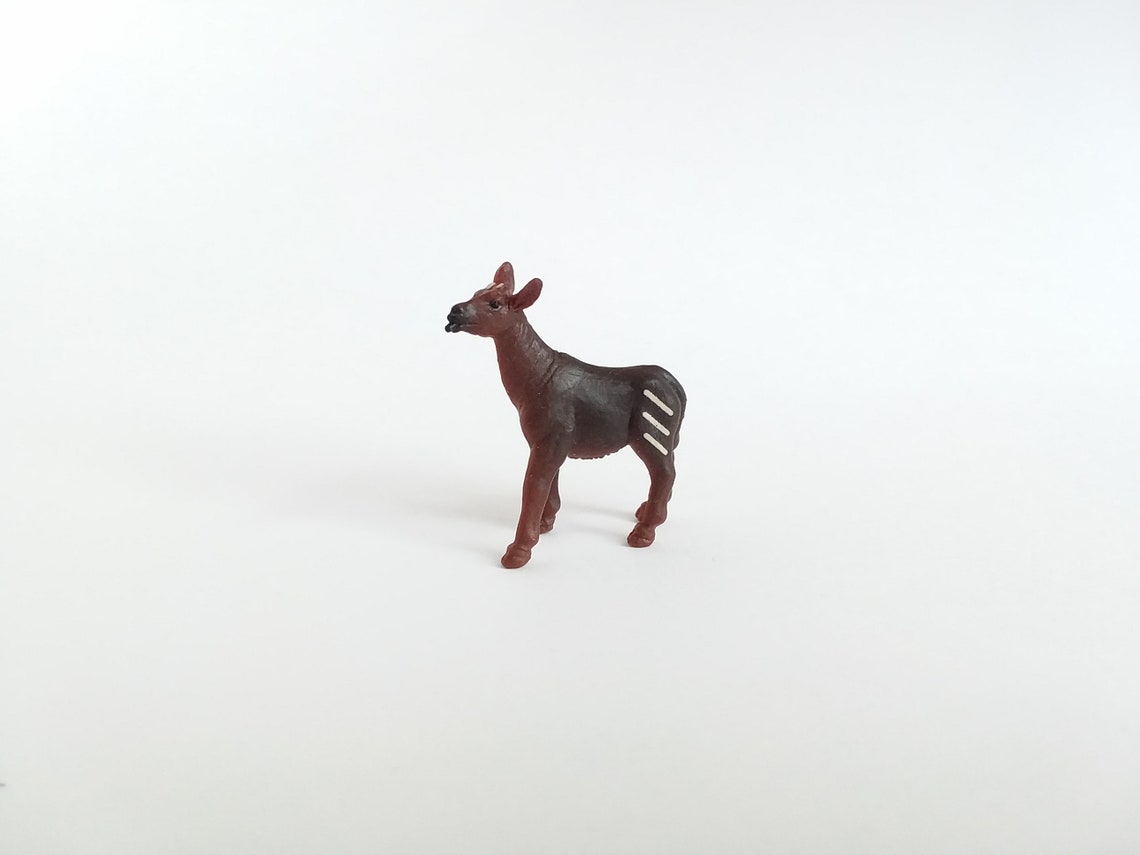 Tiny Okapi Figurine Soft Plastic Animal for Fairy Garden | Etsy