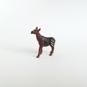Tiny Okapi Figurine - Soft Plastic Animal for Fairy Garden, Diorama, or ...