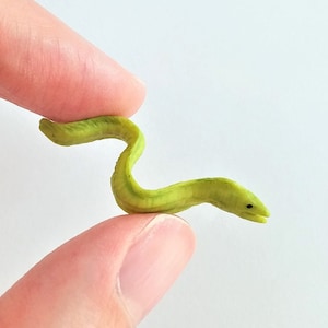 Tiny Eel Figurine - Soft Plastic Animal for Diorama or Aquarium ...