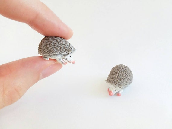 Tiny Hedgehog Figurine Soft Plastic Animal for Fairy Garden - Etsy