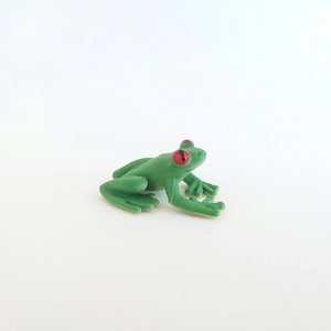 Tiny Tree Frog Figurine - Soft Plastic Animal for Fairy Garden, Diorama ...