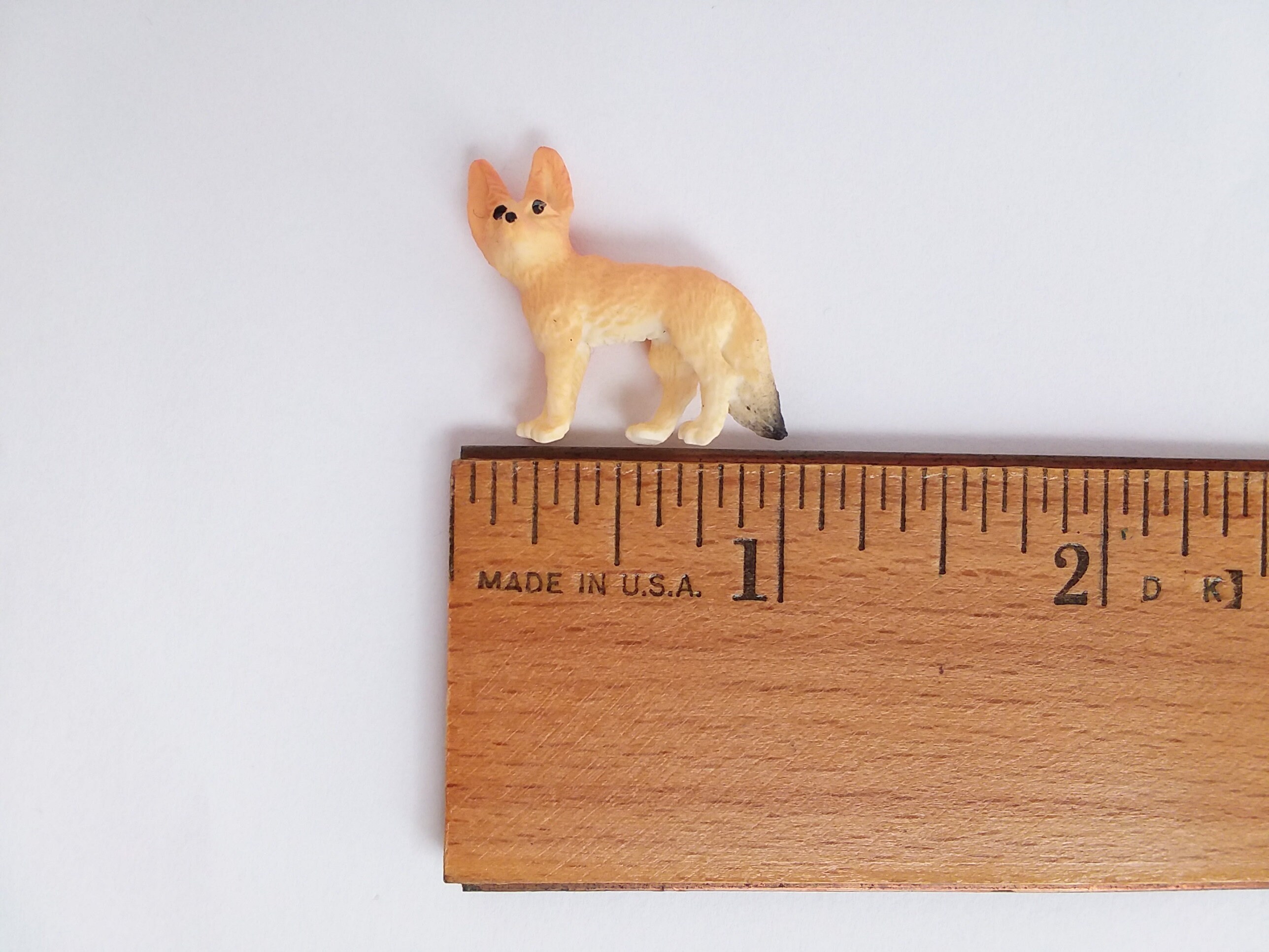 Tiny Fennec Fox Figurine - Soft Plastic Animal for Fairy Garden ...