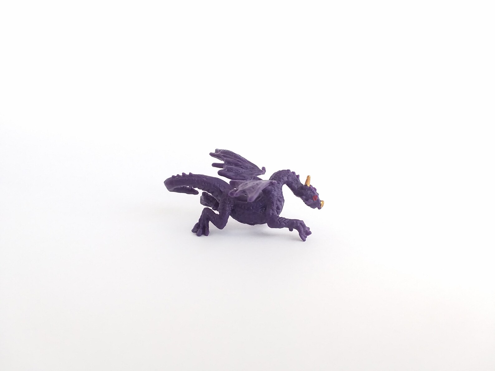 Tiny Purple Dragon Figurine Soft Plastic Animal for Fairy | Etsy