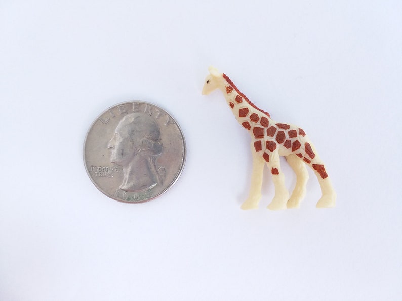 Tiny Giraffe Figurine - Soft Plastic Animal for Fairy Garden, Diorama ...