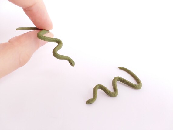 Tiny Snake Figurine Soft Plastic Animal for Fairy Garden | Etsy