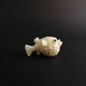 Tiny Pufferfish Figurine - Glow in the Dark - Soft Plastic Fish for ...