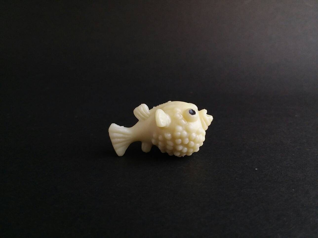 Tiny Pufferfish Figurine Glow in the Dark Soft Plastic | Etsy