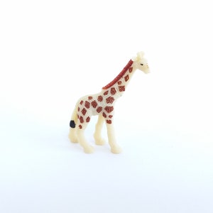 Tiny Giraffe Figurine - Soft Plastic Animal for Fairy Garden, Diorama ...