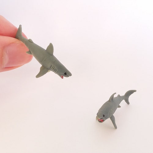 Tiny Hammerhead Shark Figurine Soft Plastic Animal for - Etsy