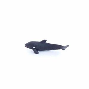 Tiny Killer Whale Figurine - Soft Plastic Orca for Diorama or Aquarium ...