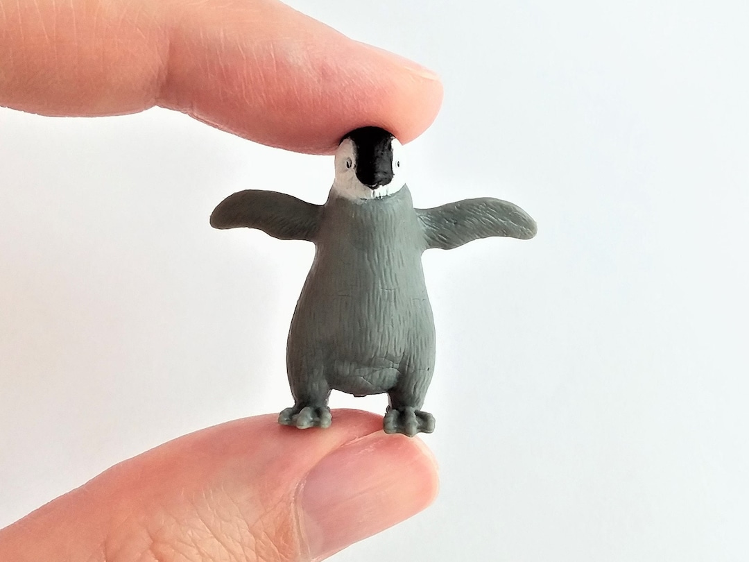 Tiny Baby Penguin Figurine - Soft Plastic Penguin Chick for Diorama or ...