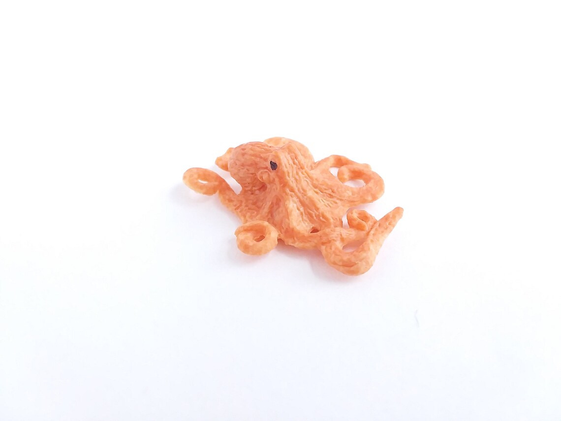 Tiny Octopus Figurine Soft Plastic Animal for Diorama or - Etsy