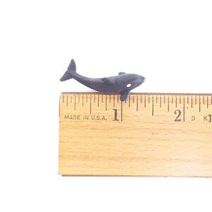 Tiny Killer Whale Figurine - Soft Plastic Orca for Diorama or Aquarium ...