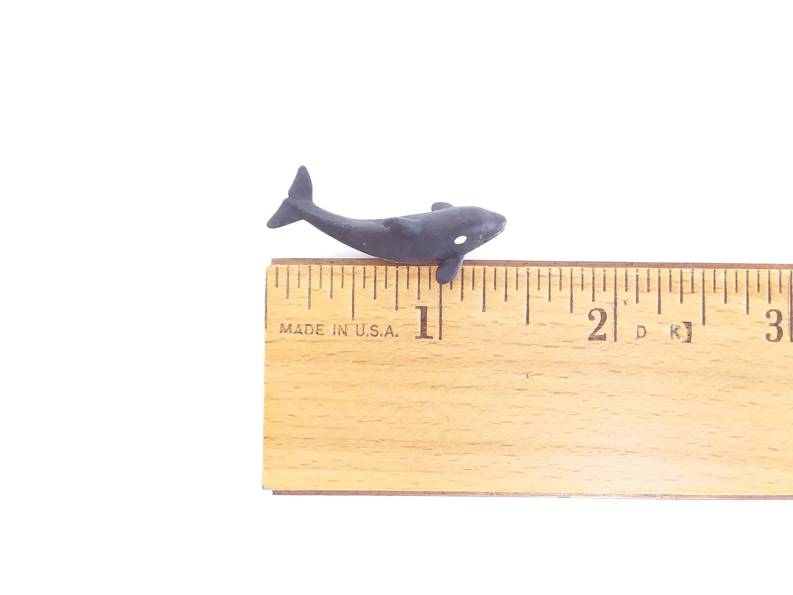 Tiny Killer Whale Figurine - Soft Plastic Orca for Diorama or Aquarium ...