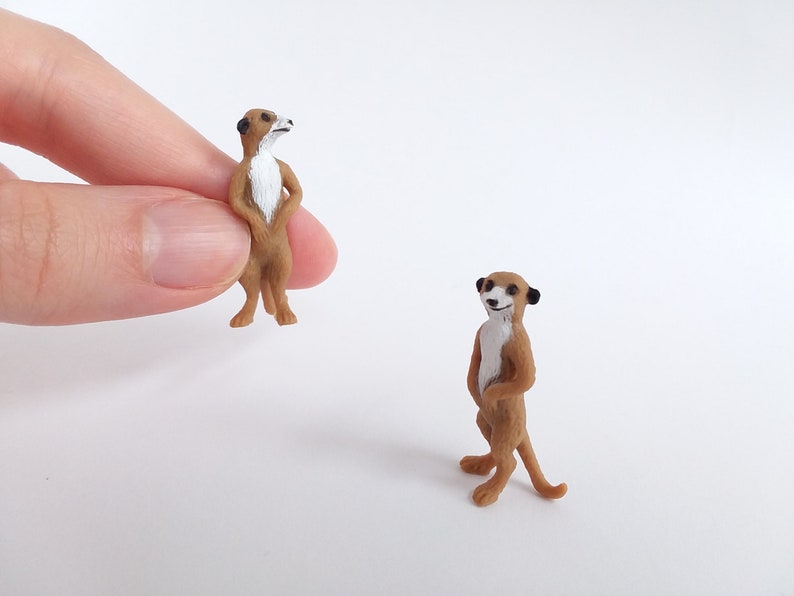 Tiny Meerkat Figurine Soft Plastic Animal for Fairy Garden - Etsy