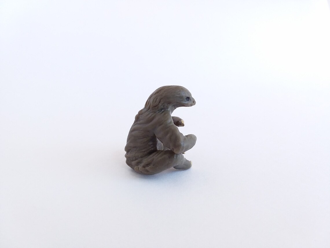 Tiny Sloth Figurine Soft Plastic Animal for Fairy Garden - Etsy