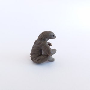 Tiny Sloth Figurine - Soft Plastic Animal for Fairy Garden, Diorama, or ...