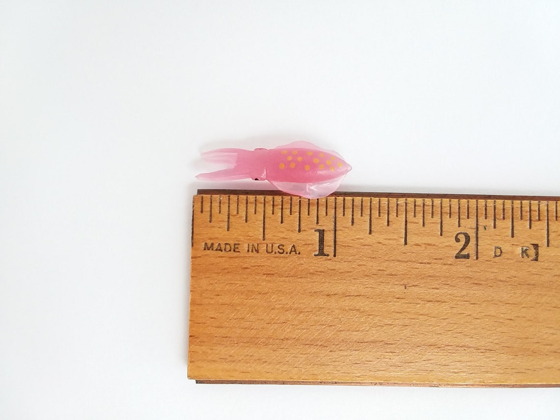 Tiny Reef Squid Figurine - Soft Plastic Animal for Diorama or Aquarium ...