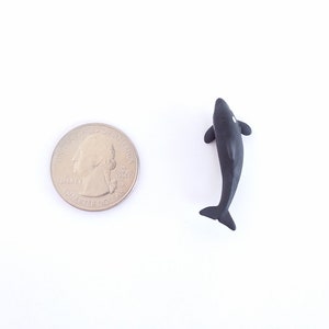 Tiny Killer Whale Figurine - Soft Plastic Orca for Diorama or Aquarium ...