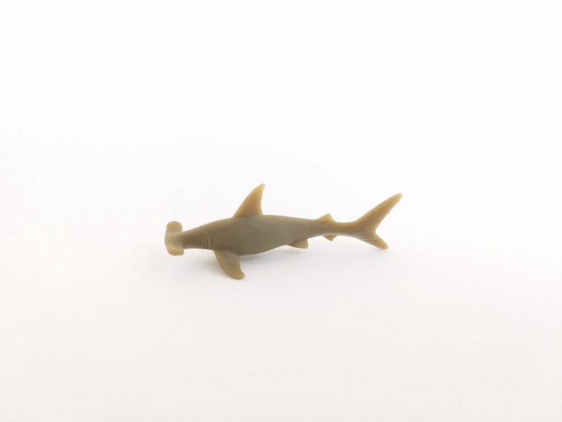 Tiny Hammerhead Shark Figurine - Soft Plastic Animal for Diorama or ...